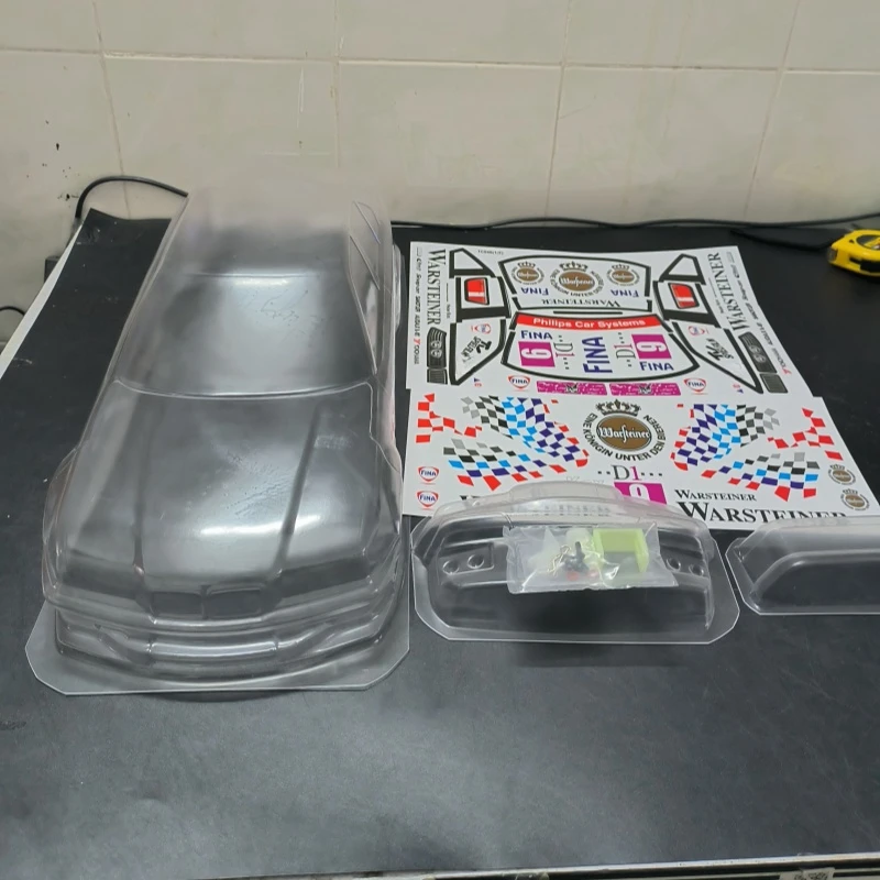 TC046-1-10-BMWE36-Clear-Lexan-Body-shell-With-Rear-spoiler-and-Light ...