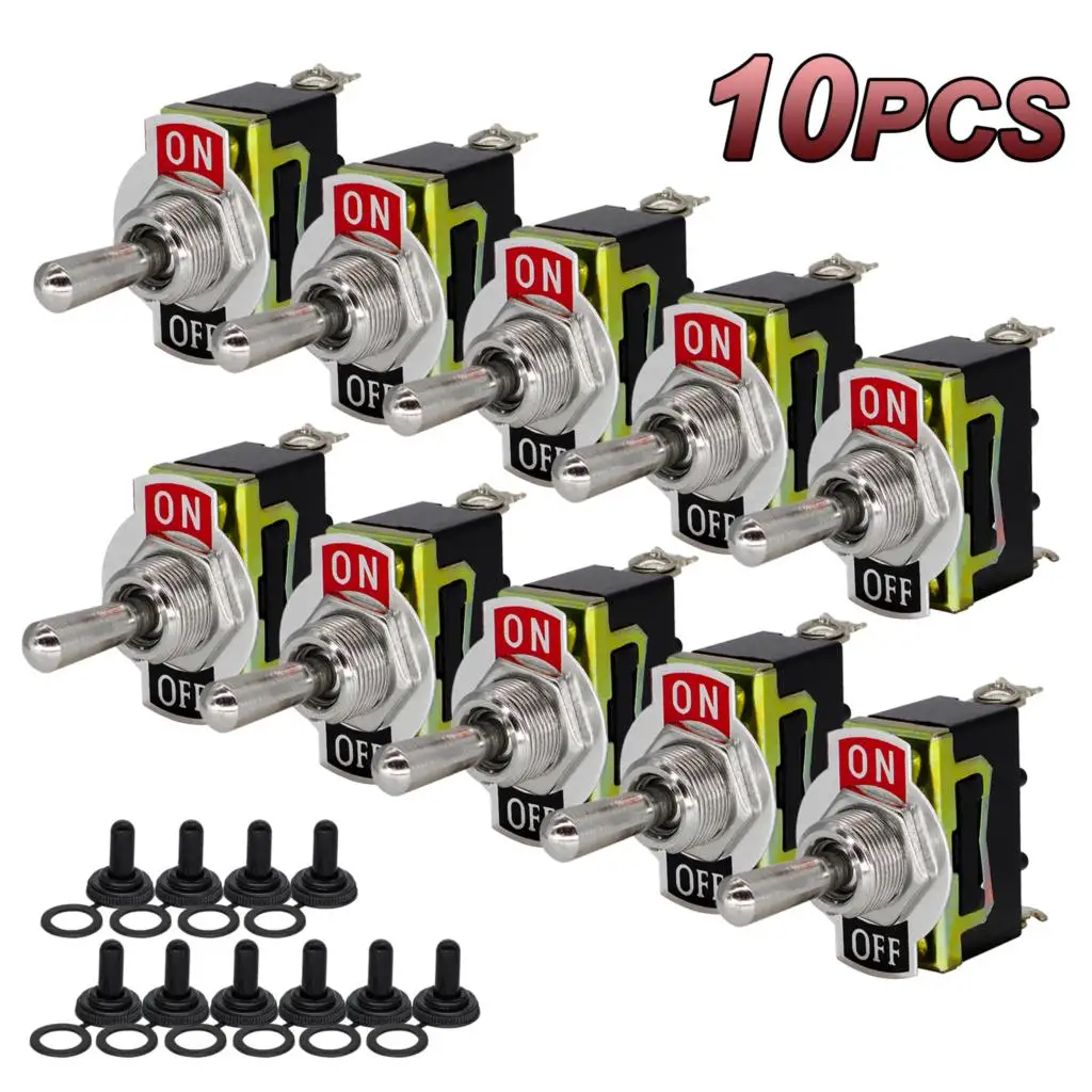 10pcs-Rocker-Toggle-Switch-15A-250V-ON-OFF-SPST-2Pin-Heavy-Duty-Car ...