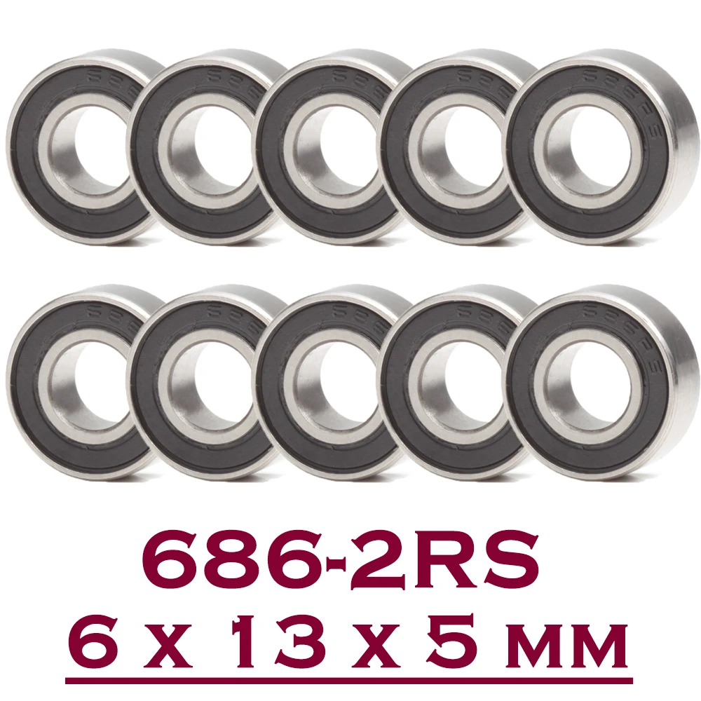 686RS Bearing ( 10 PCS ) 6*13*5 mm ABEC 7 Hobby Electric RC Car Truck ...