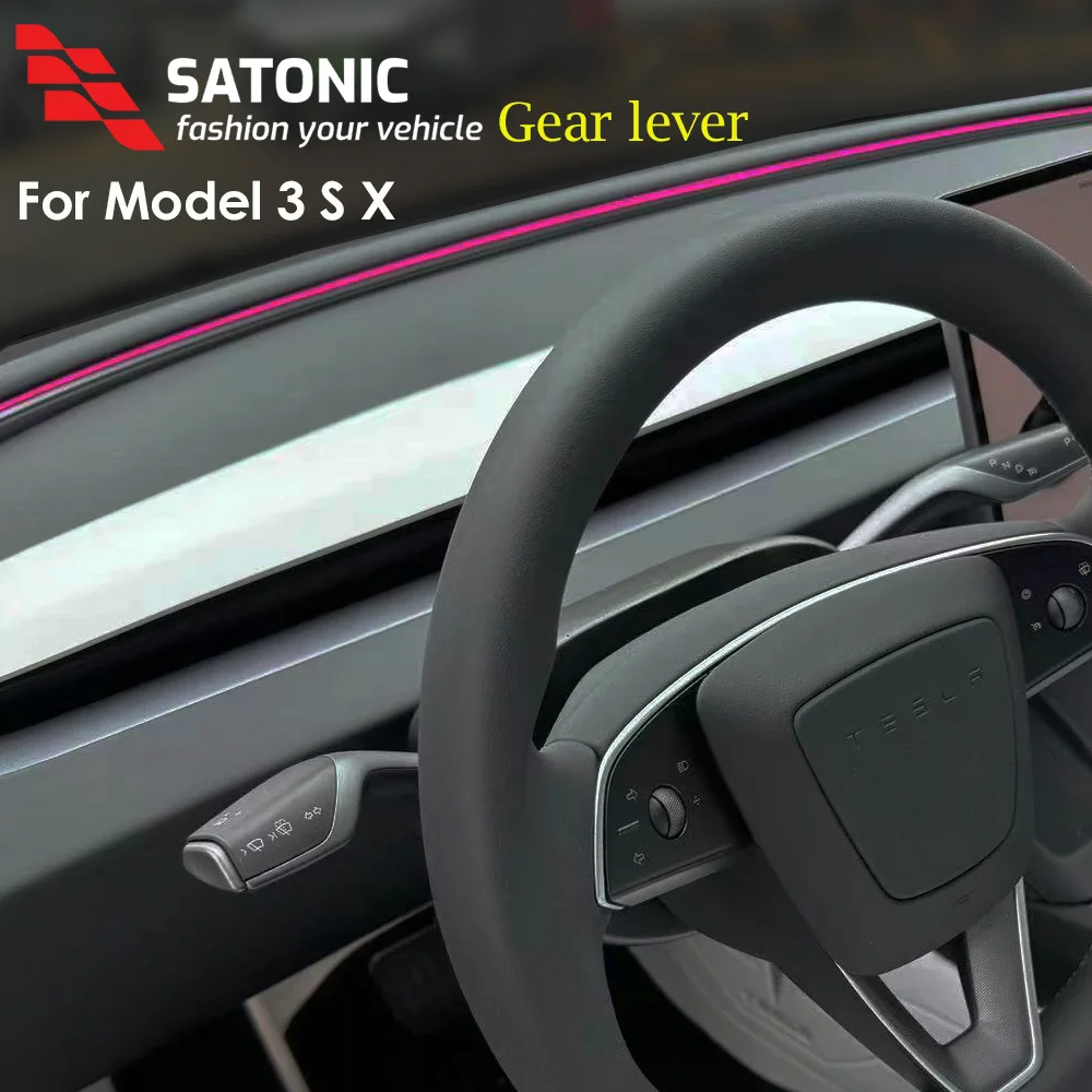 SATONIC-Shifter-Gear-Lever-For-Tesla-Model-3-Highland-Model-S-X-Turning ...