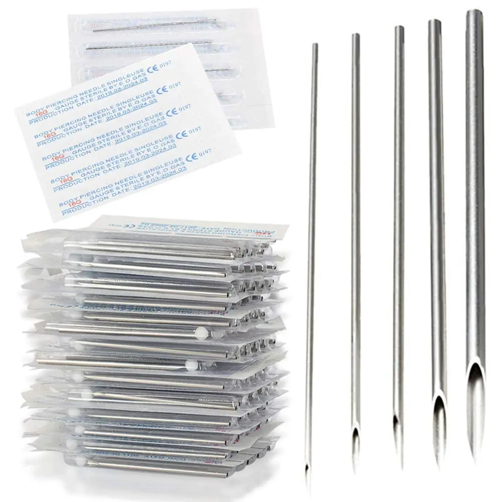 12G-14G-16G-18G-20G-5-10-30-50pcs-Piercing-Needles-Disposable-Body ...