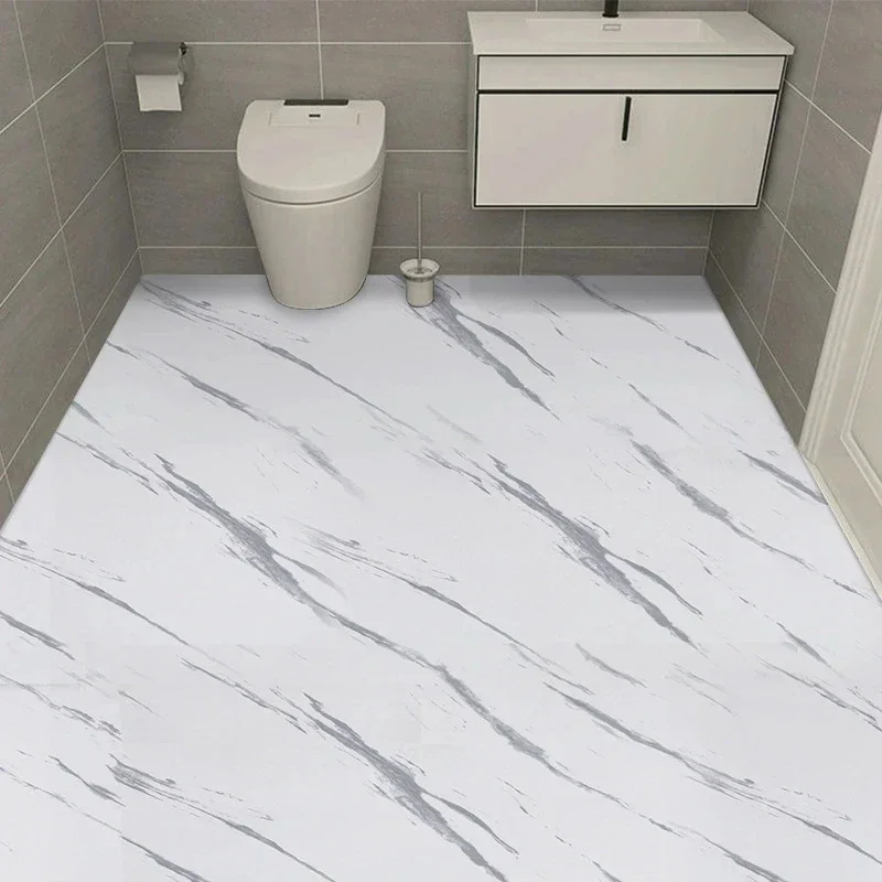 Simulated-Thick-Marble-Tile-Floor-Sticker-PVC-Waterproof-Self-adhesive ...