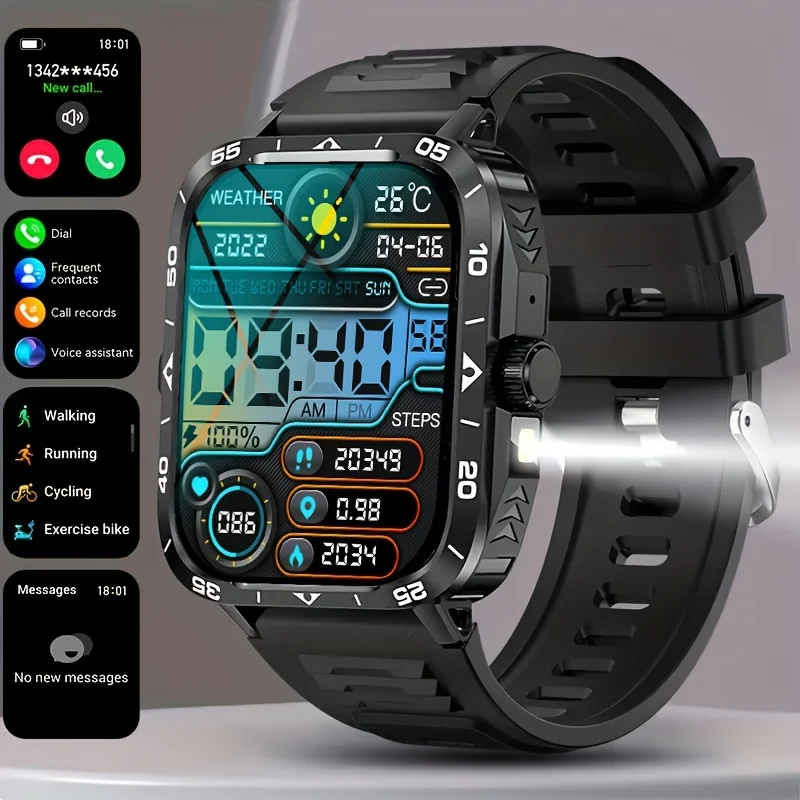 Smart Watch (Answer/Call) Outdoor Sports Watch LED Altimeter Barometer ...