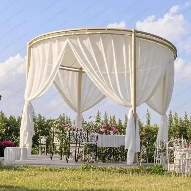 Round French outdoor gazebo Internet celebrity awning canopy Courtyard ...