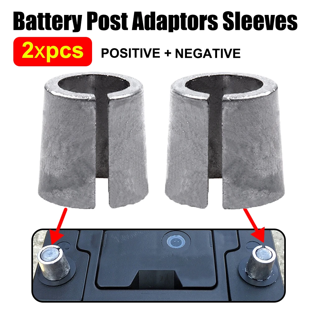 2Pcs-Car-Battery-Terminal-Adaptors-Sleeves-Set-Battery-Positive ...