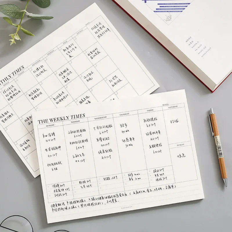 Daily Weekly Planner Agenda Notebook Weely Goals Japanese Kawaii A5 ...