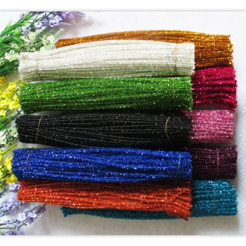 Colorful-Fuzzy-Stick-Glitter-Chenille-Stems-for-Christmas-Decoration ...