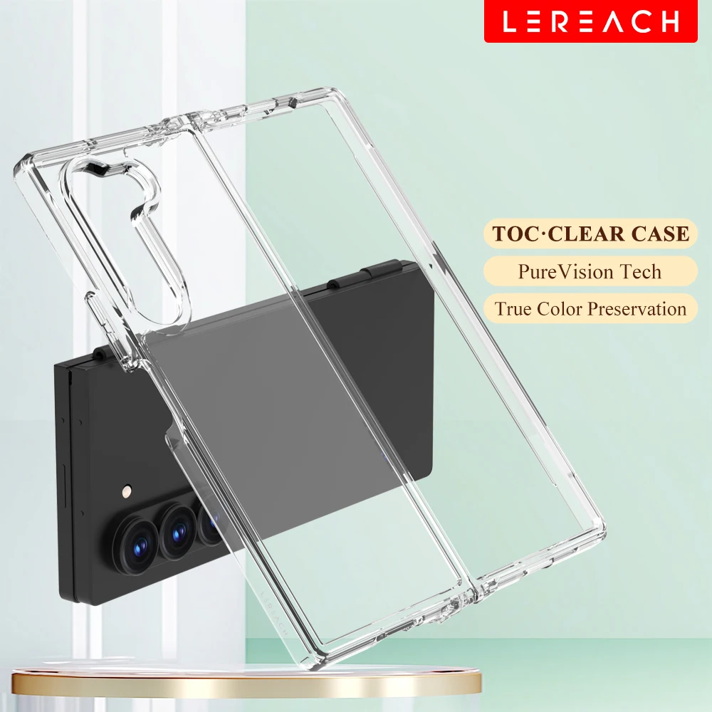 Lereach Crystal Clear Phone Case for Samsung Galaxy Z Fold 7 Fold 6 ...