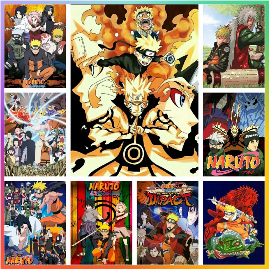 Naruto Shippuden Japanese Cartoon Diamond Painting Puzzle Cross Stitch ...
