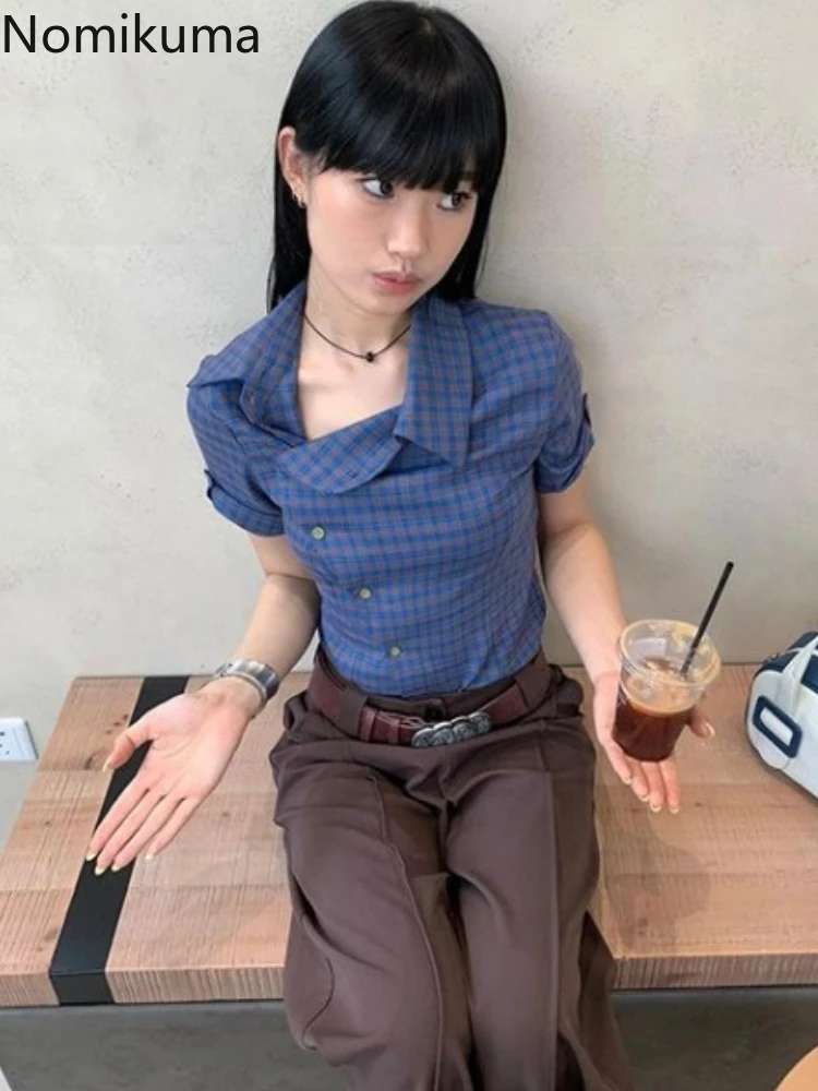 Japanese-Cute-Blouses-for-Women-2024-Blusas-Mujer-De-Moda-Vintage-Plaid ...