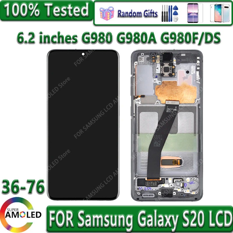 Écran tactile LCD AMOLED de remplacement, pour Samsung Galaxy S20 G980F ...