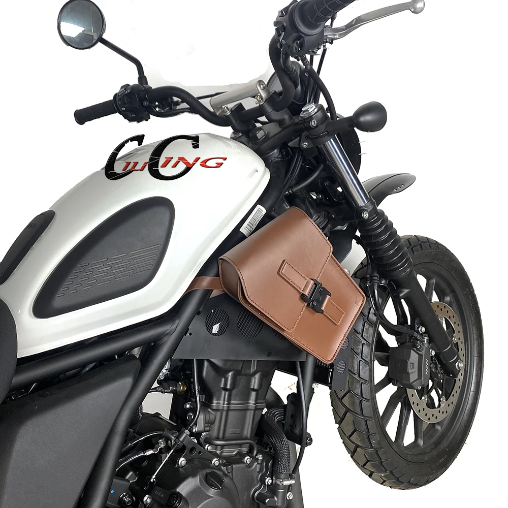 2023 new Motorcycle cowhide Side Case Side Bag Saddle Tool Side Bag ...