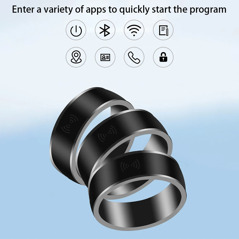 Generic Nfc Smart Ring Electronic Bluetooth Ring Solar Digital Ring Ic ...