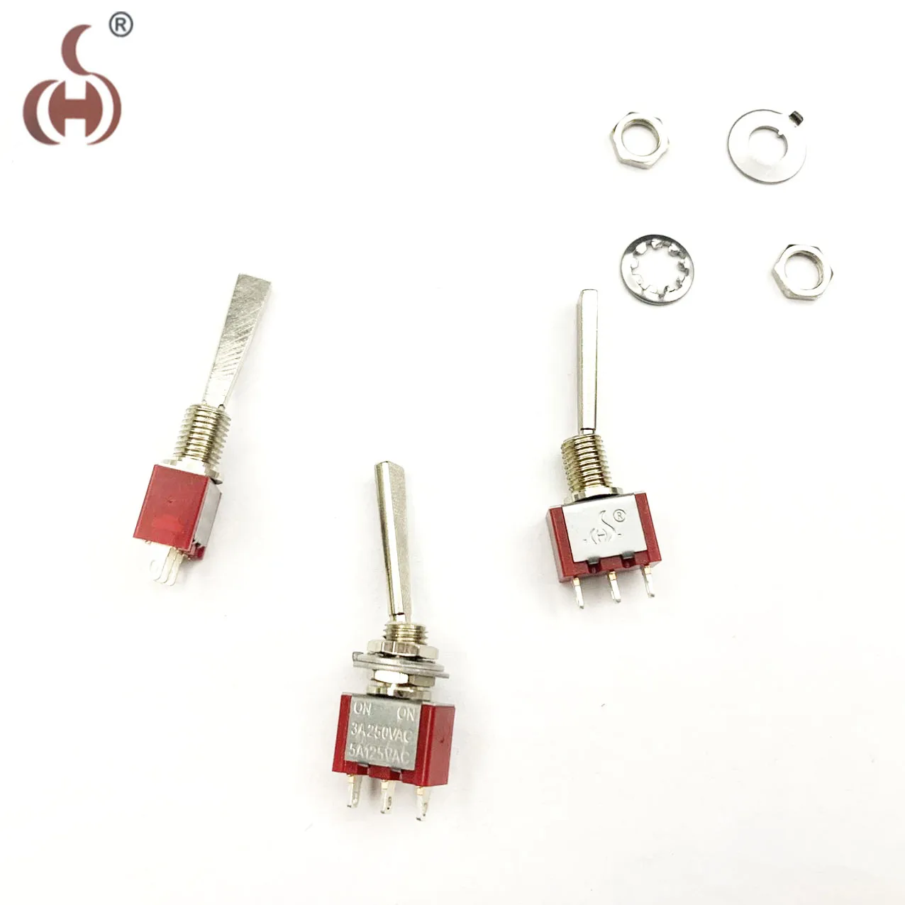 5Pcs-Momentary-MOM-OFF-MOM-Toggle-Switch-Long-Flat-Handle-Red-3-Pin-6MM ...
