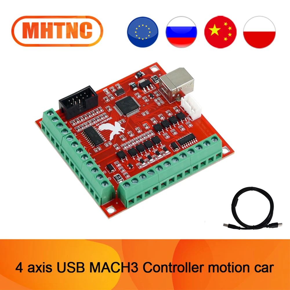 Best Price CNC Controller MACH3 system 4 axis / 5 axis USB 5 axis DB25 motion card 100Khz Driver ...