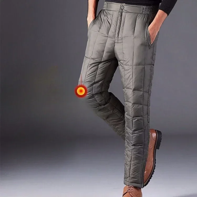 2024-Winter-Men-Fashion-Outdoor-White-Duck-Down-Pants-Male-Thicken ...