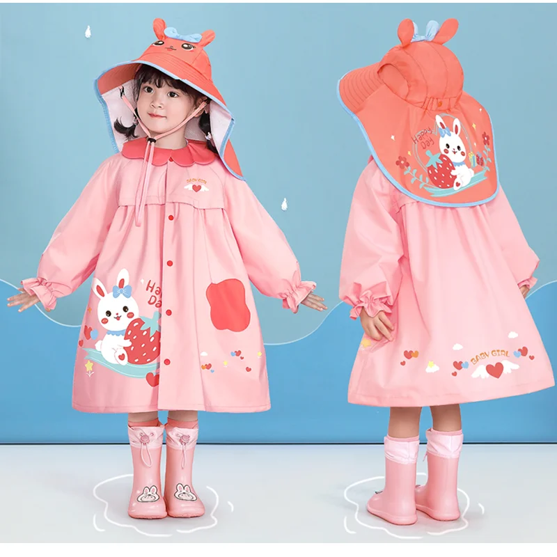 Capa de chuva das crianças da princesa de 80 145cm para meninas do bebê ...