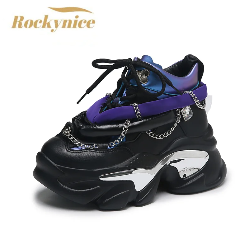 Winter-Chain-Leather-Sneakers-7-5CM-Heels-Platform-Ankle-Shoes-Autumn ...