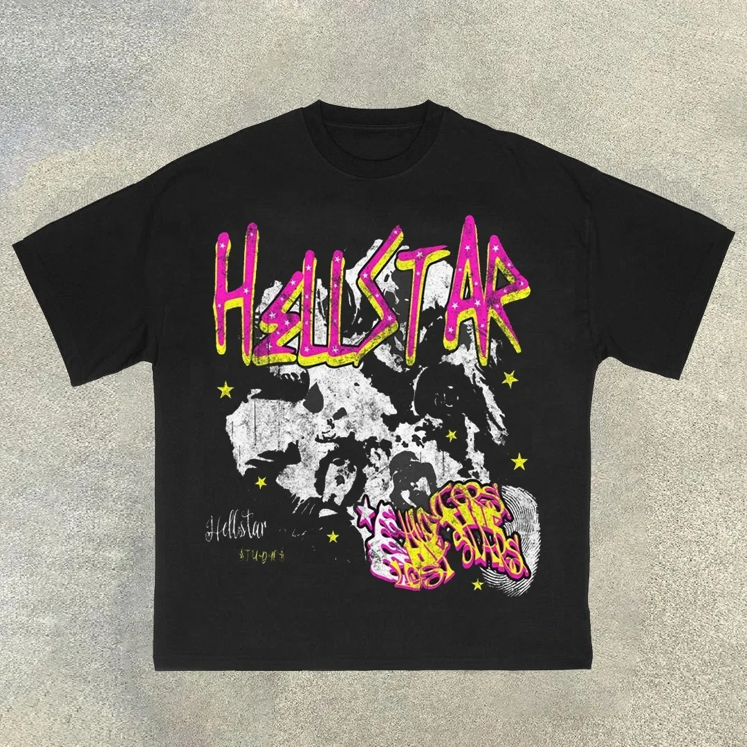 Hellstar-T-Shirt-grafis-90s-pakaian-Vintage-pria-hellstar-T-Shirt-pria ...
