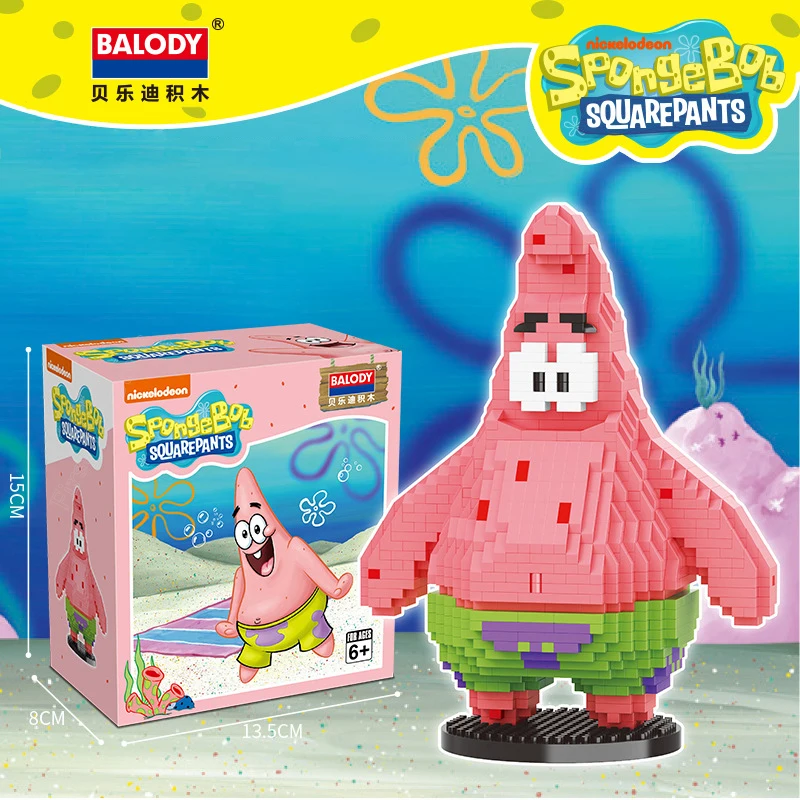 New SpongeBob SquarePants Blocks City Patrick Star Squidward Charm Idea ...