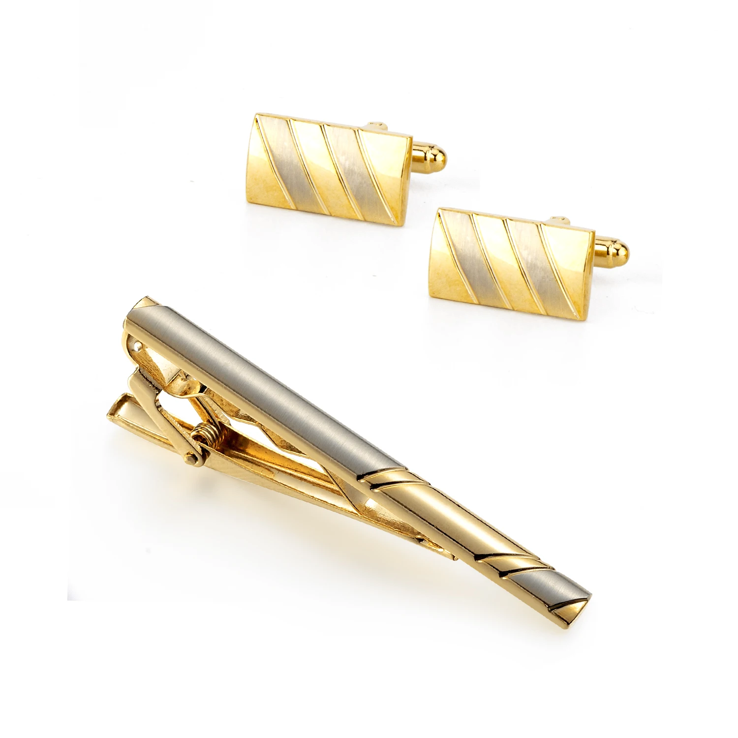 Minimalist-Golden-Cufflinks-Tie-Clip-Set-Man-Shirt-Cufflinks-For-Mens ...