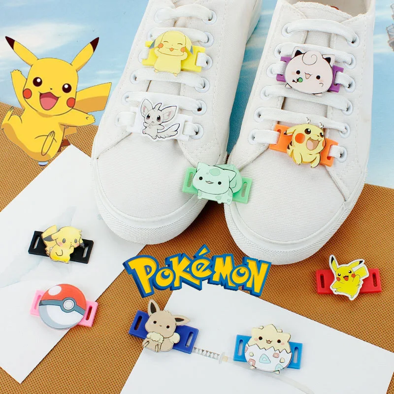 Anime-Pokemon-Pikachu-White-Shoes-Decoration-Shoelace-Buckle-Canvas ...