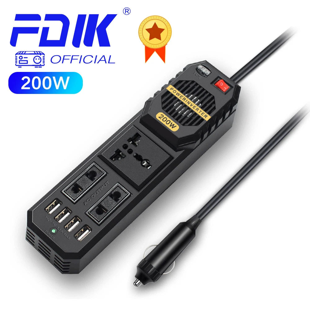 200w Car Inverter Dc 12v To Ac 200v-240v Auto Power Inversor Muti ...