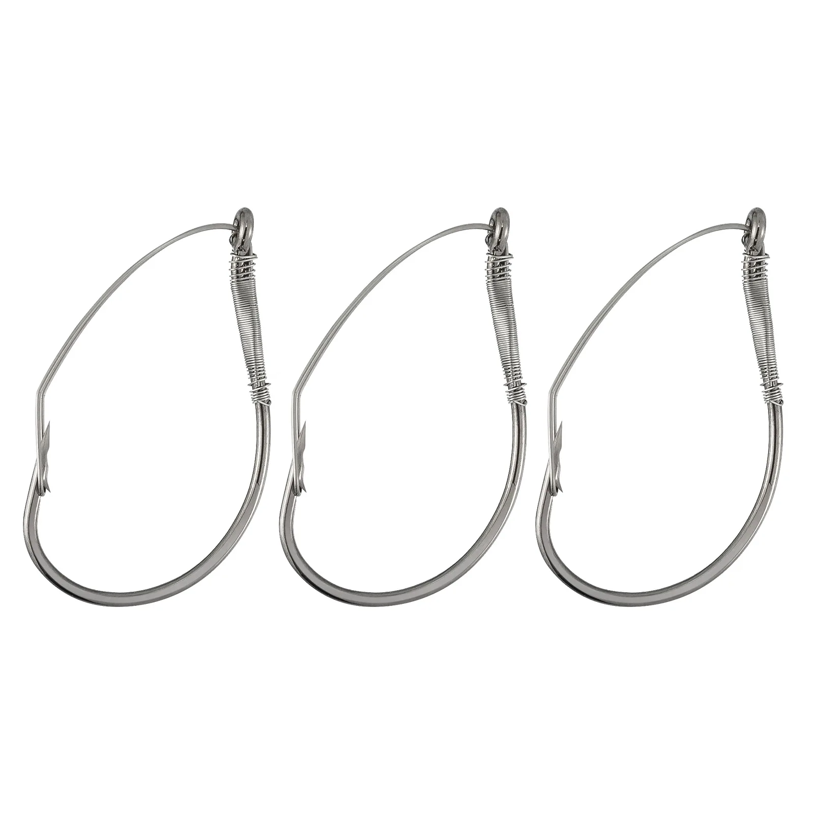 30pcs Weedless Fishing Hooks Barbed for Worm Baits Carolina Rig Wacky ...