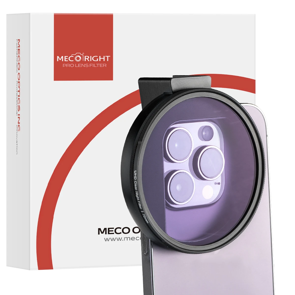 Mecoright Magnetic Smartphone Filter 72mm Ring Cold Shoe phone holder ...