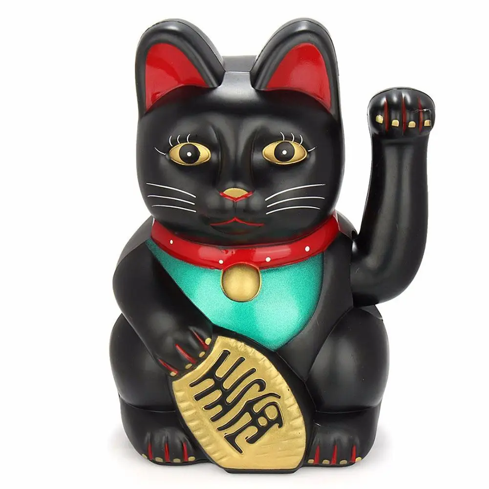 Chinese-Lucky-Cat-Decoration-Waving-Arm-Statue-Figurine-For-Home-Car ...