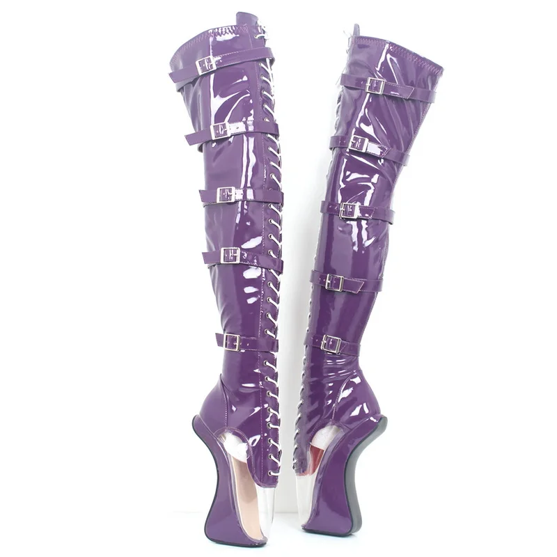 2023-Pony-Heelless-Crotch-Thigh-High-Boots-Fetish-Queen-Dance-Shoes-Men ...