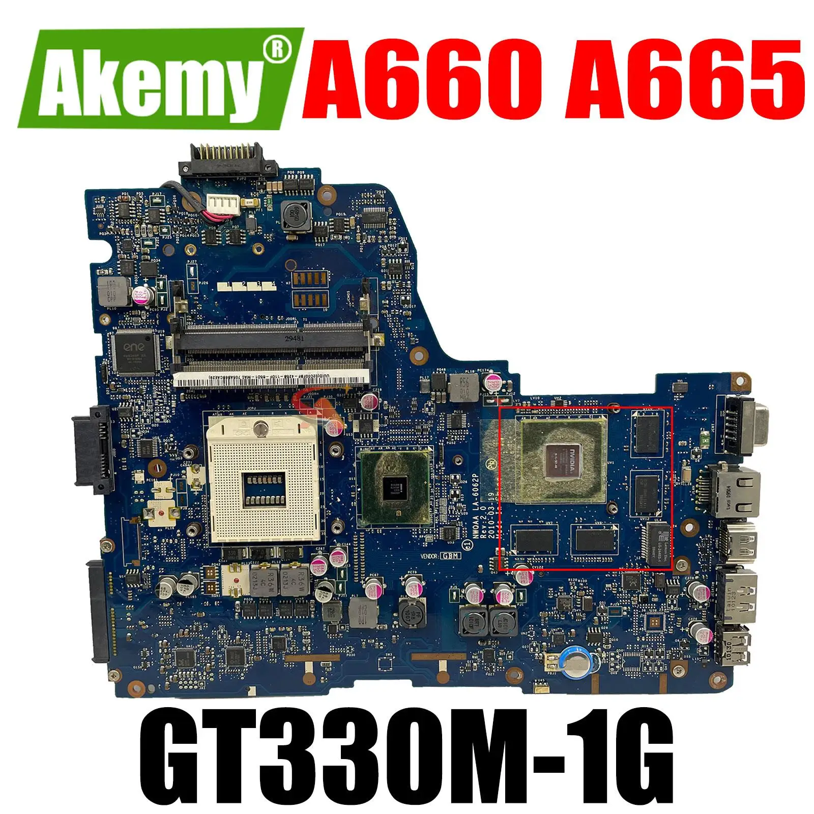 For-TOSHIBA-Satellite-A660-A665-Laptop-Motherboard-3D-Version-NWQAA-LA ...