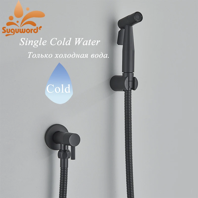 Bidet Sprayer Toilet Faucet Hand-held Washing Tap With Hose Wall Mount ...