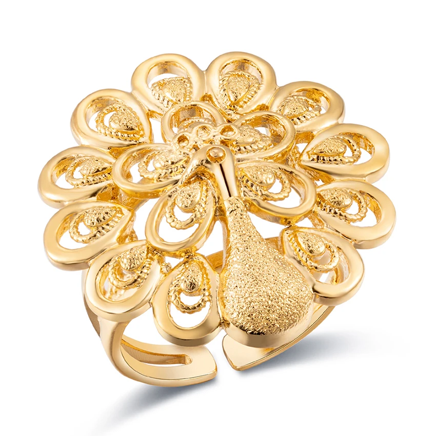 JENNIESA gold color retro men women frosted rings Wholesale Couples ...