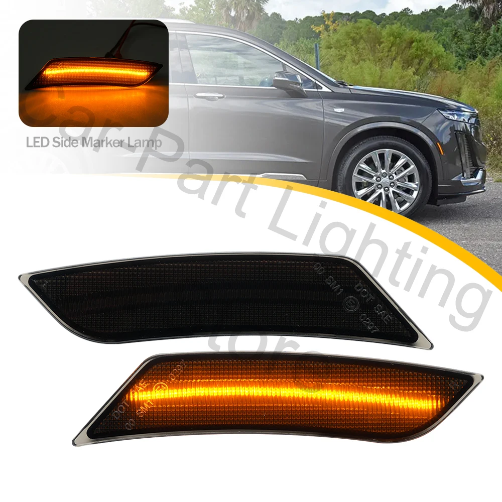 2Pcs-For-Cadillac-XT4-XT6-2020-2021-2022-2023-LED-Front-Bumper ...