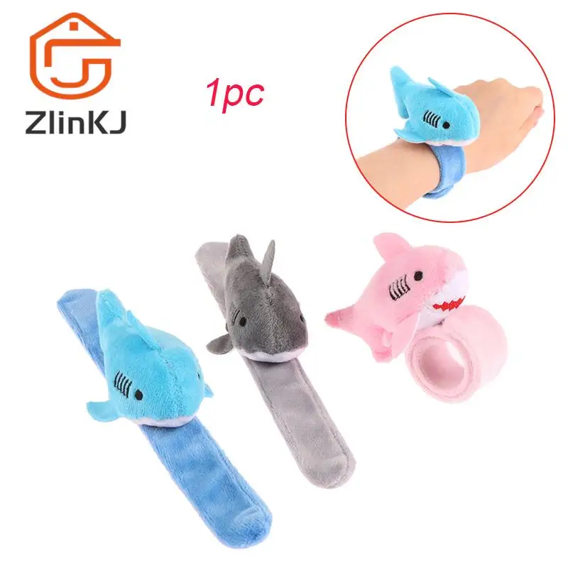1PC-Cute-Plush-Shark-Wristband-Stuffed-Animal-Slap-Bracelet-Slap-Rings ...
