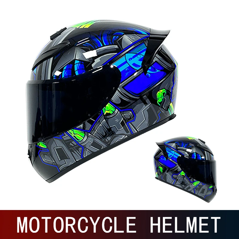 DOT-Capacete-completo-de-motocicleta-masculino-cauda-grande-cruzeiro-retr-capacete-de ...