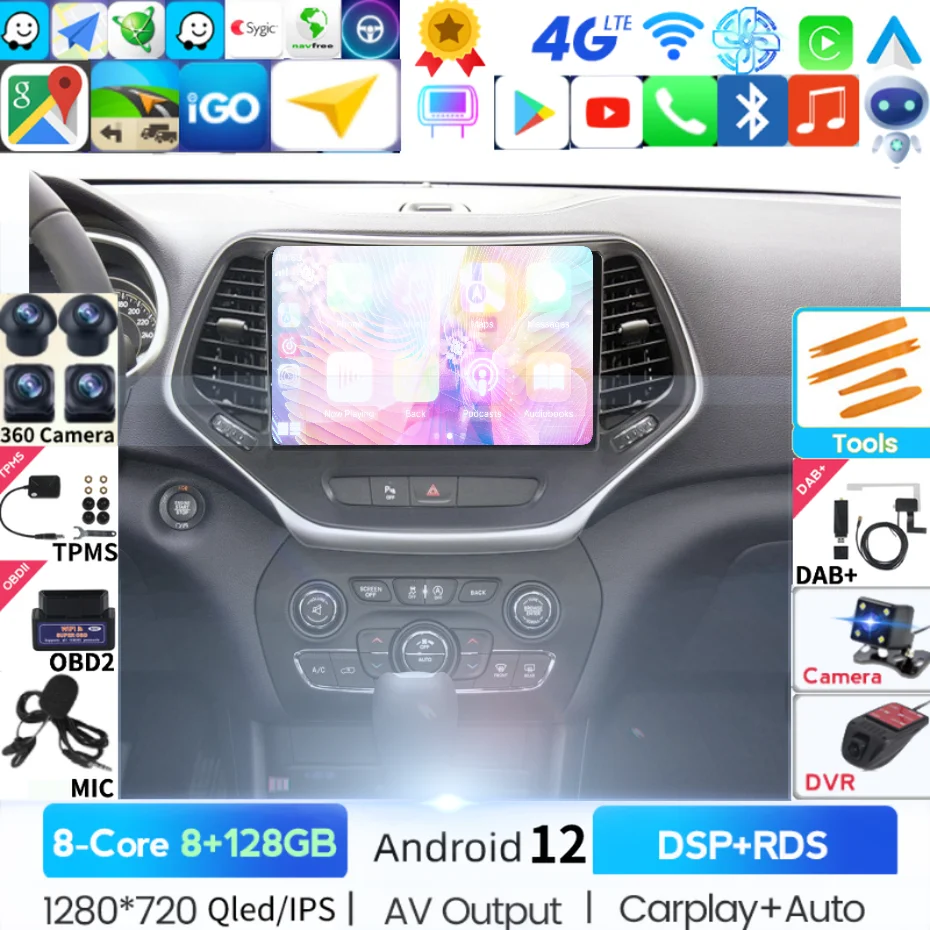 Radio Multimedia con GPS para coche, reproductor de vídeo con Android ...