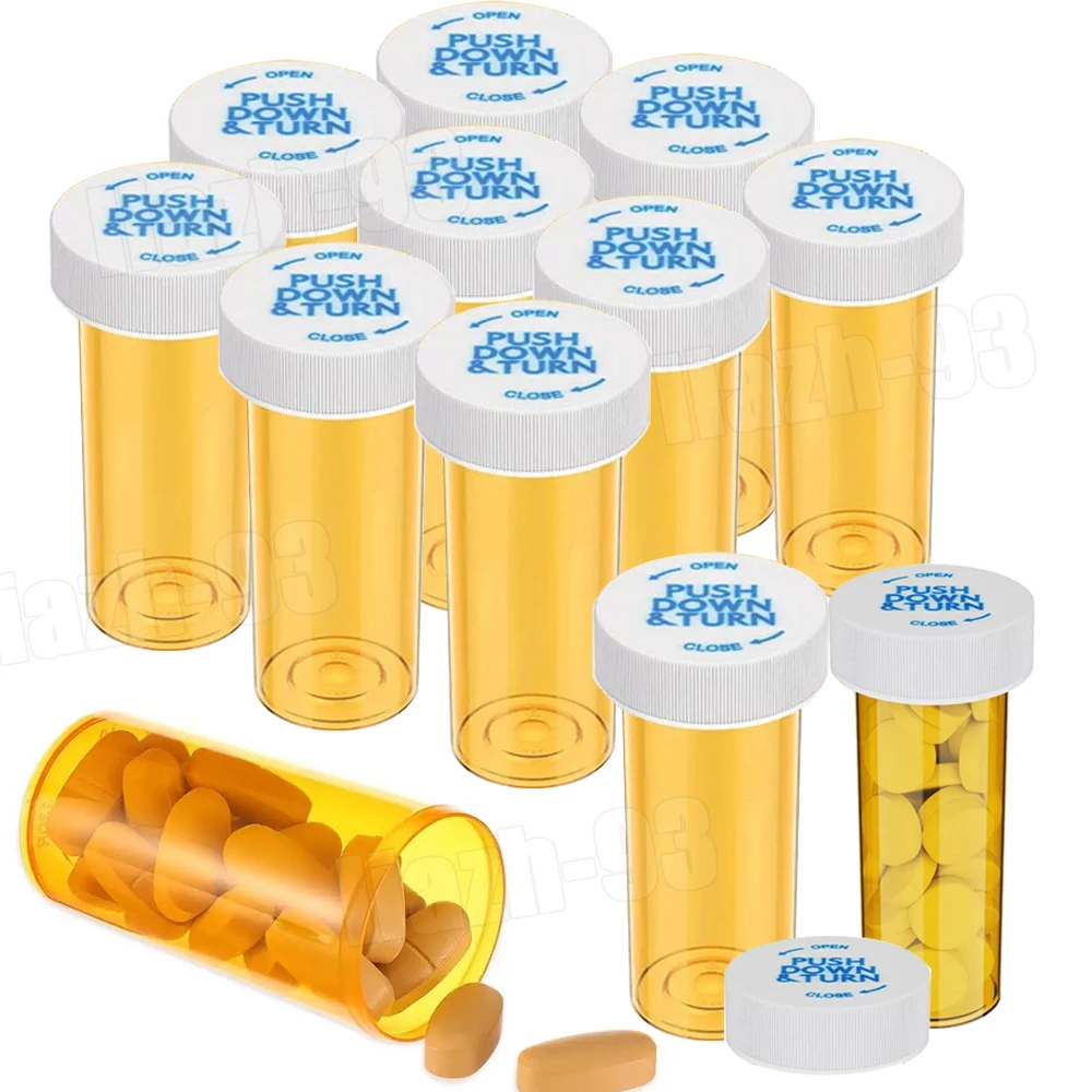 Paquete de 12/20 botellas de plástico para pastillas medicinales con ...