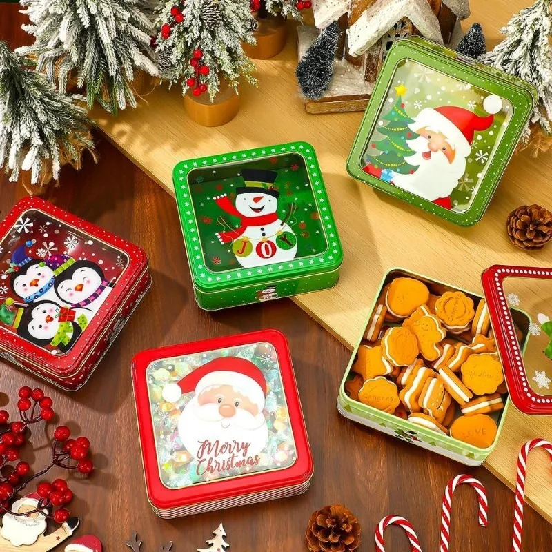 Christmas-Iron-Box-With-Skylight-Tin-Plate-Box-With-Cookies-Mousse-Cake ...