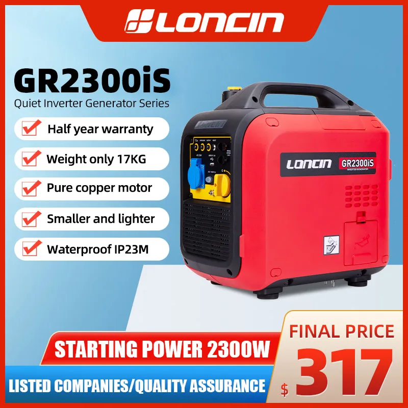 LONCIN-GR2300IS-230V-Electric-Gasoline-Power-Portable-Generator ...