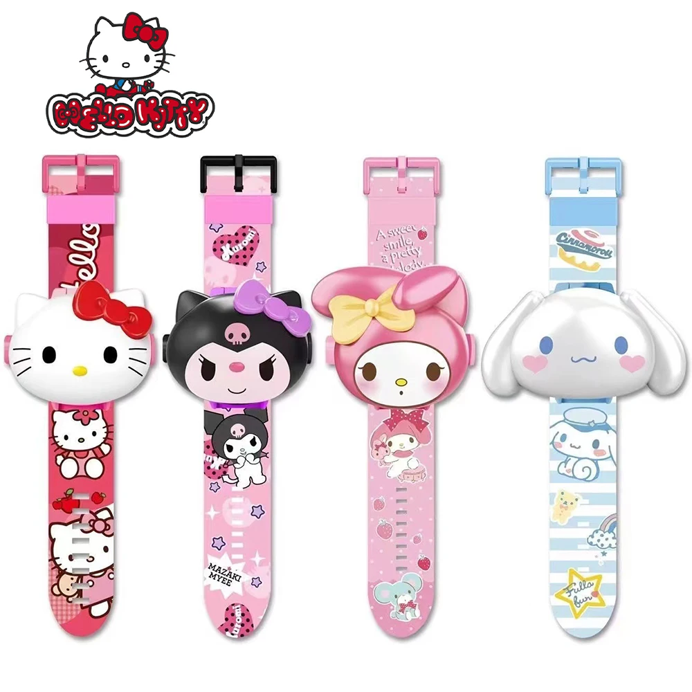 Hello-Kitty-Sanrio-Toy-Set-3D-Projection-Watch-Kulomi-Melody-Anime ...