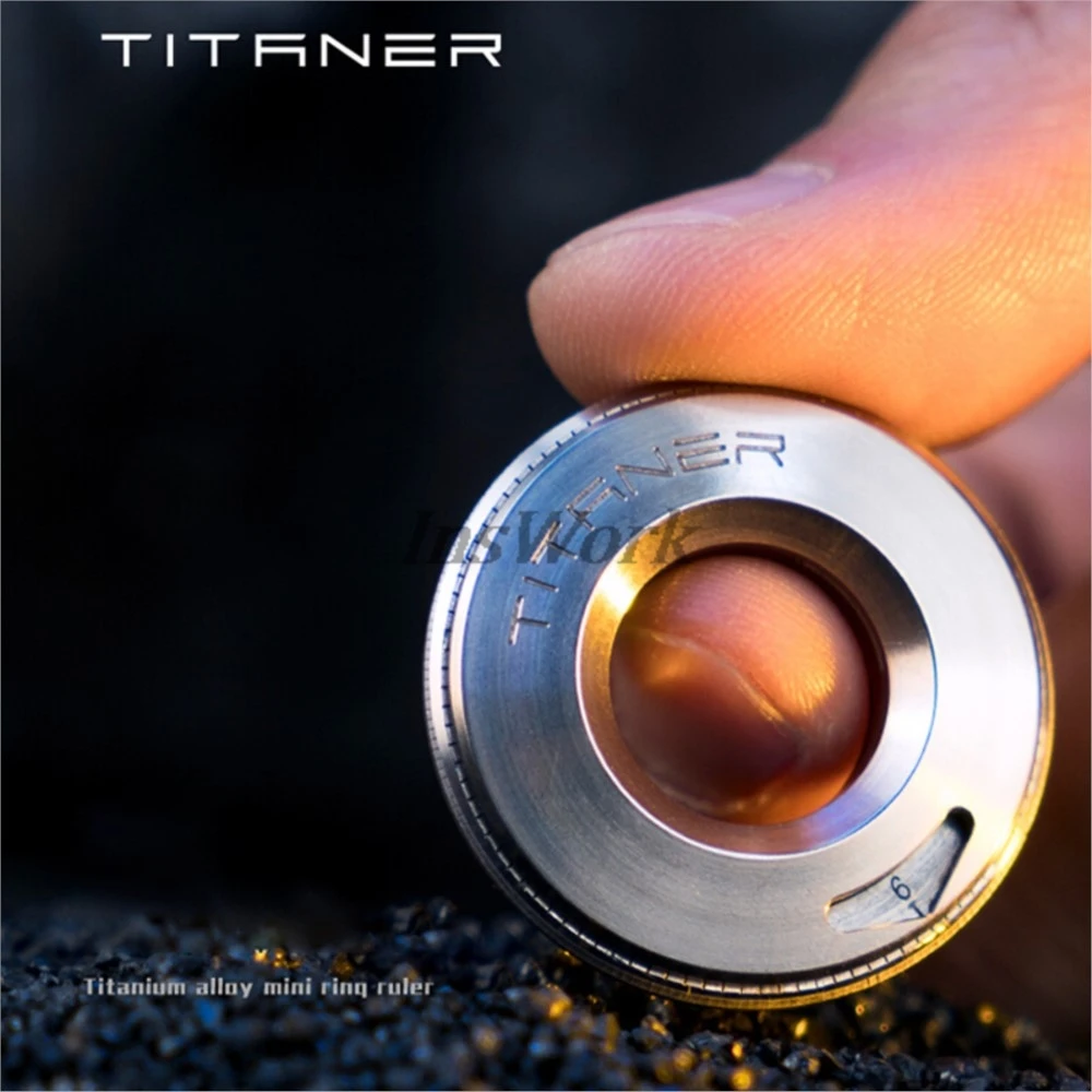 TITANER-Titanium-Alloy-Curve-Measurement-Ring-Ruler-Infinite-Loop-6703 ...