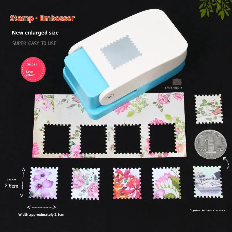 1Pcs Rectangle Postage Stamp Punch Lever Action Craft Punch Paper ...