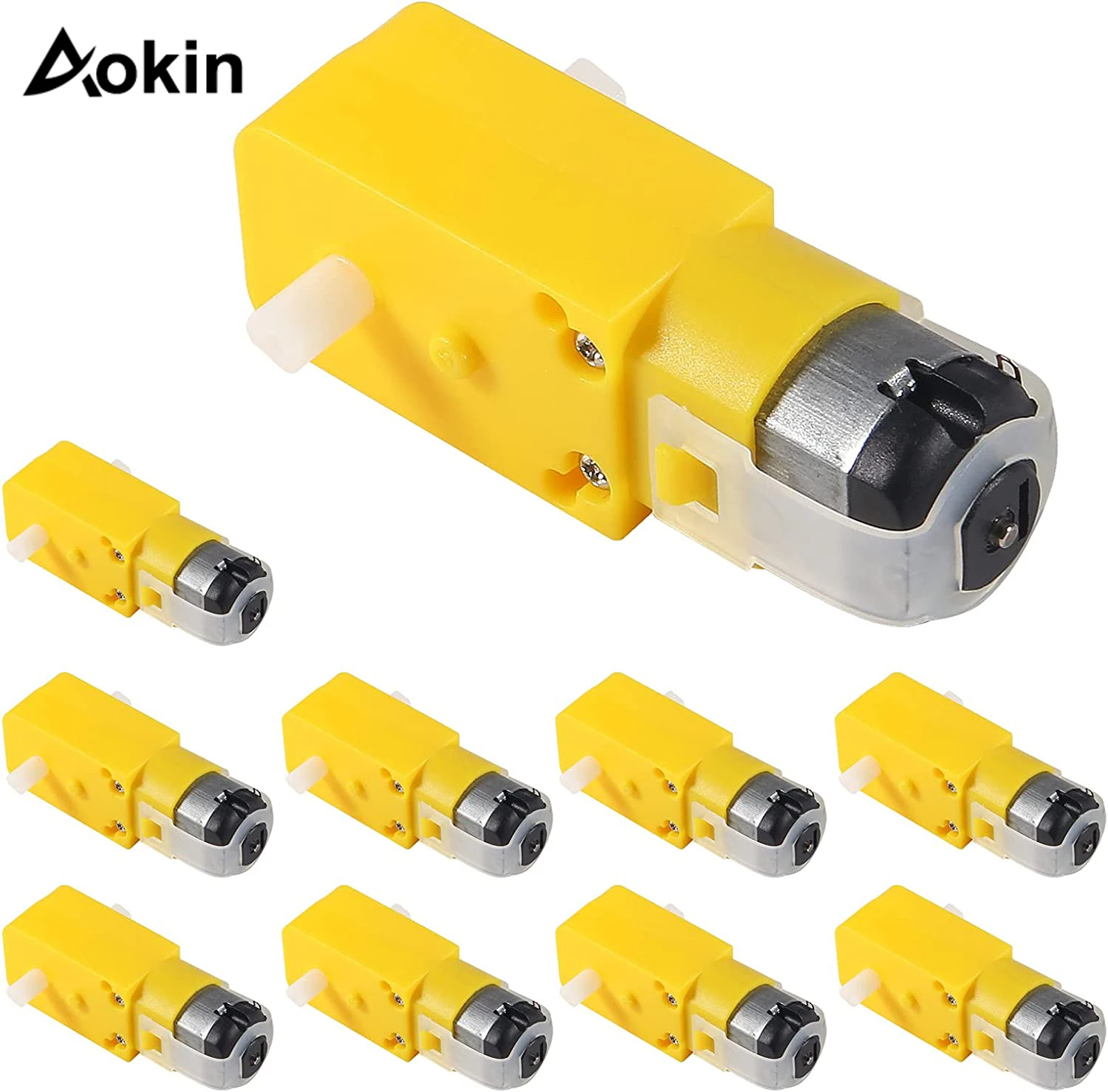 10Pcs TT Magnetic Gearbox Engine DC Electric Motor 3V-6V Dual Shaft ...