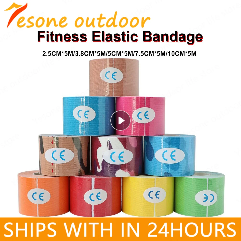 Kinesiology-Tape-Athletic-Sports-Tapes-Waterproof-Knee-Shoulder-Ankle-Elbow-Adhesive-Bandage-2-5 ...