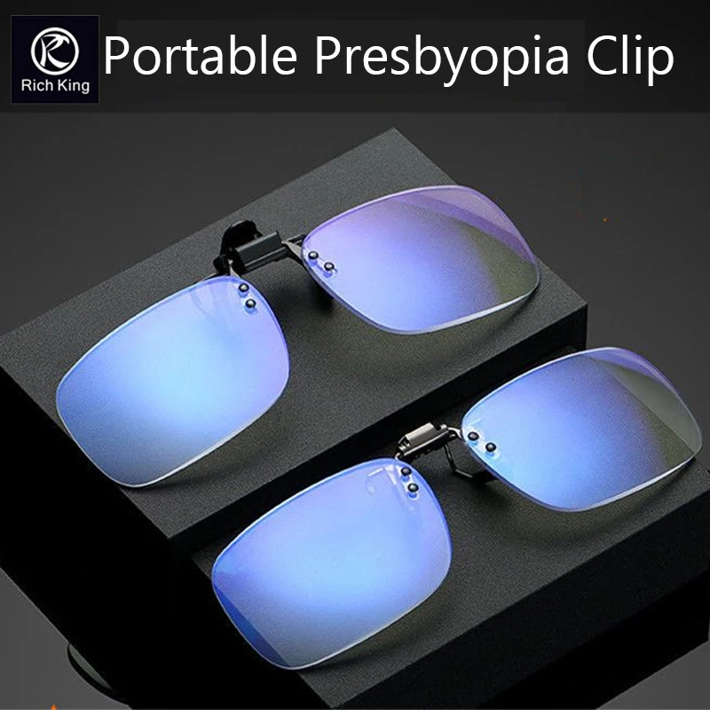 Portable-Flip-Up-Clip-On-Reading-Glasses-Unisex-Ultra-ligh-Anti-Blue ...