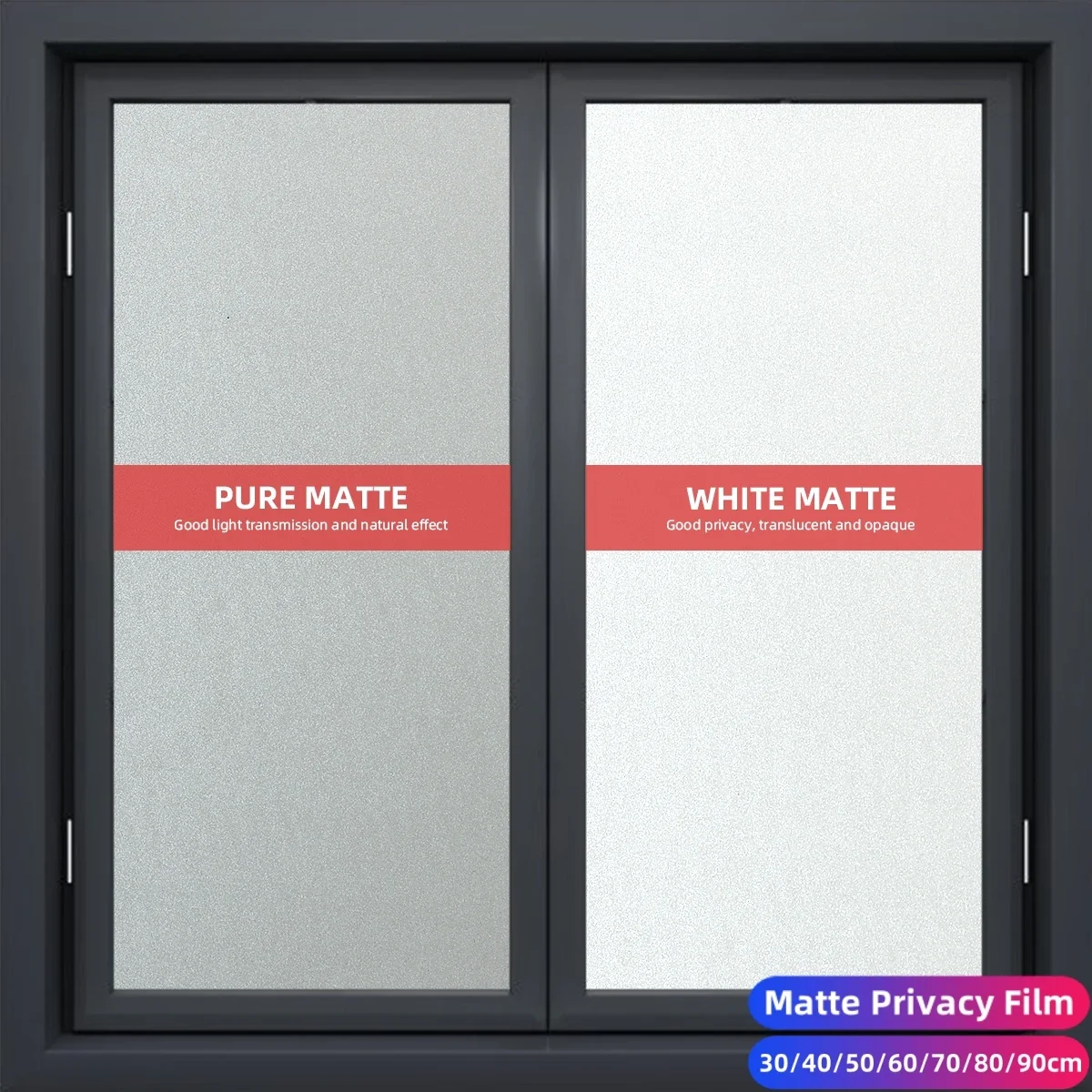 Matte-White-Window-Film-Privacy-Frosted-Heat-Control-Glass-Covering-for ...