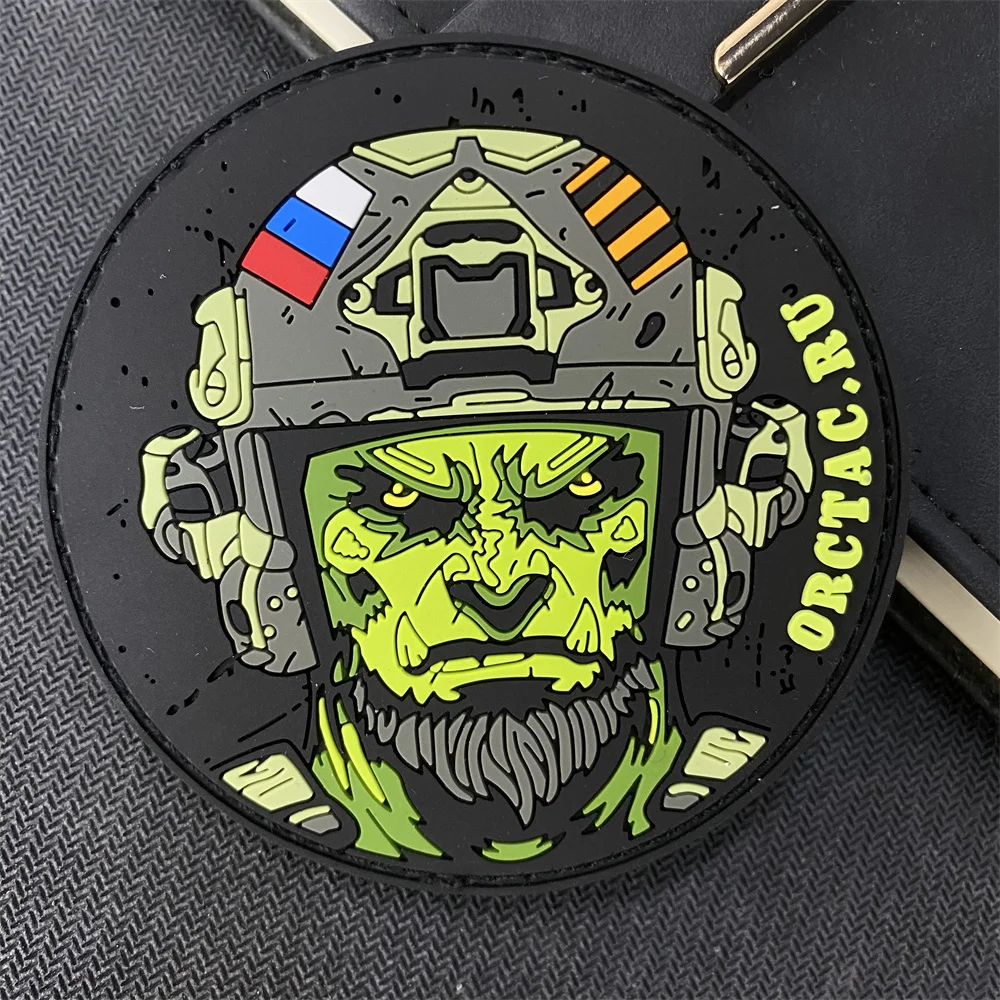 Russian-Orc-Tactical-Hook-and-Loop-Patches-on-Clothes-Chevron-Morale ...