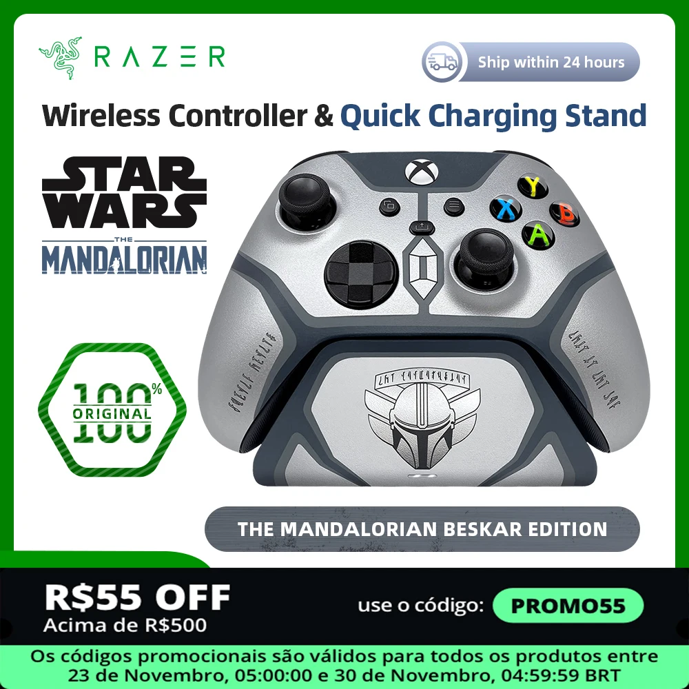 Xbox-Razer-Edi-o-Limitada-Mandalorian-Wireless-Pro-Controller-Pacote-de ...